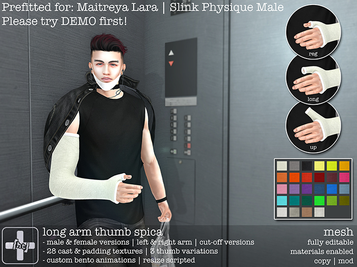 Second Life Marketplace - [ht+] long arm thumb spica